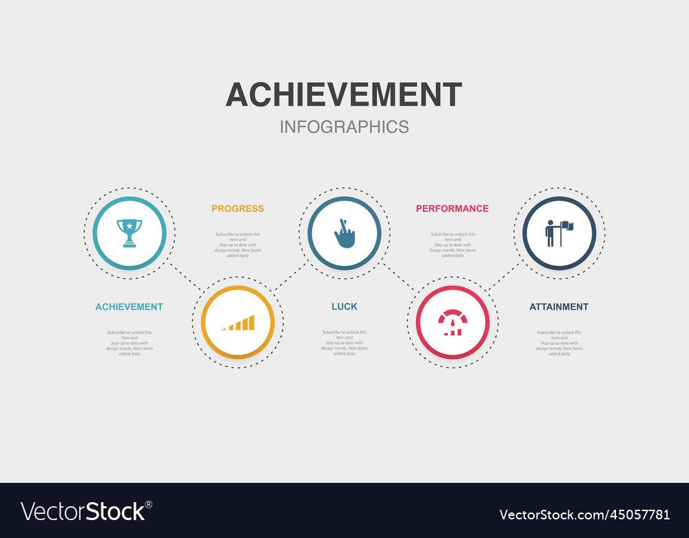 Achievement progress luck performance Royalty Free Vector