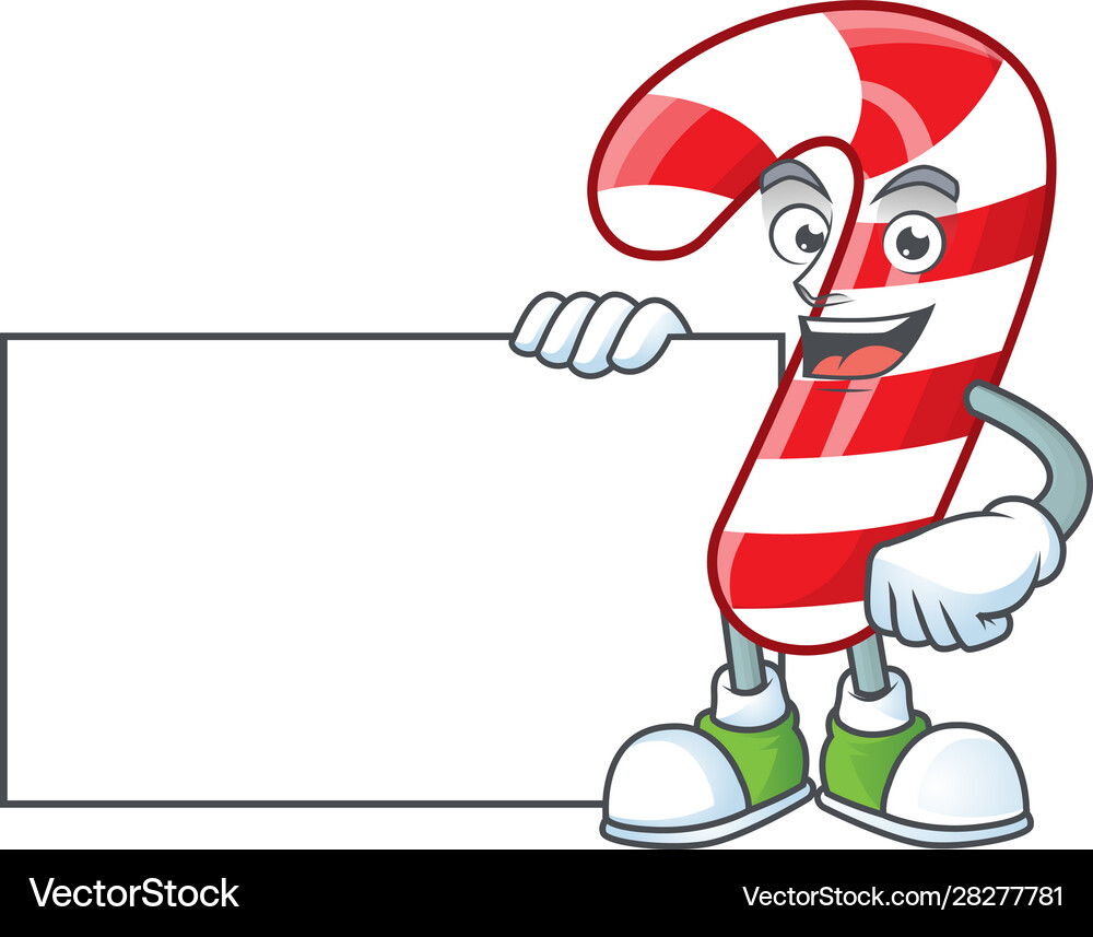 Christmas candy cane cute cartoon character Vector Image