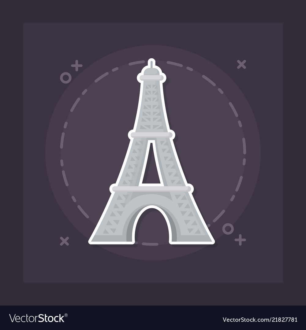 France culture card with eiffel tower Royalty Free Vector