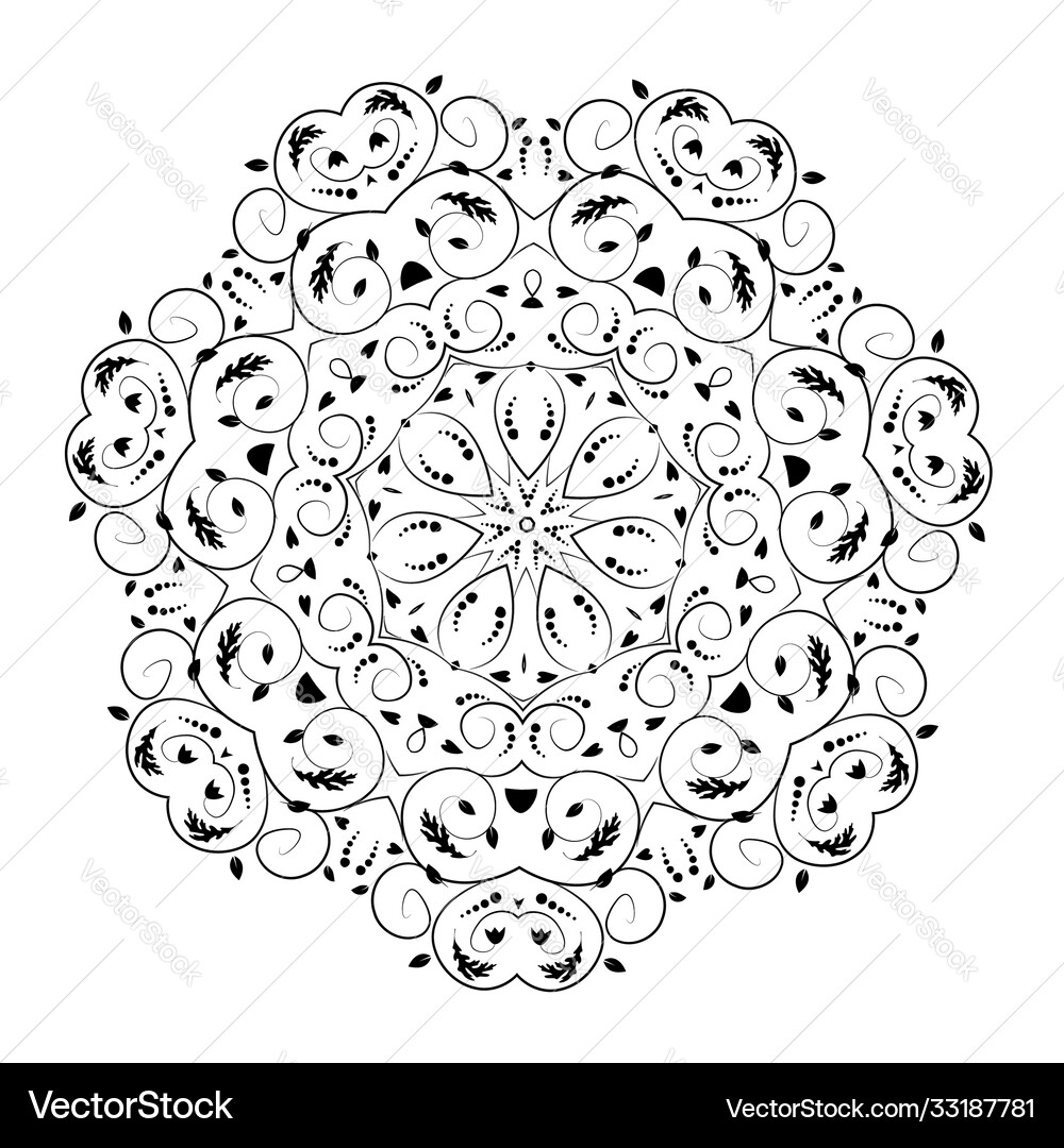 Mandala floral ornament for your design Royalty Free Vector
