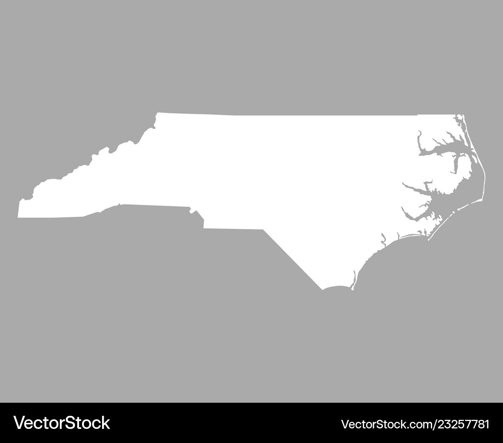 Map of north carolina Royalty Free Vector Image