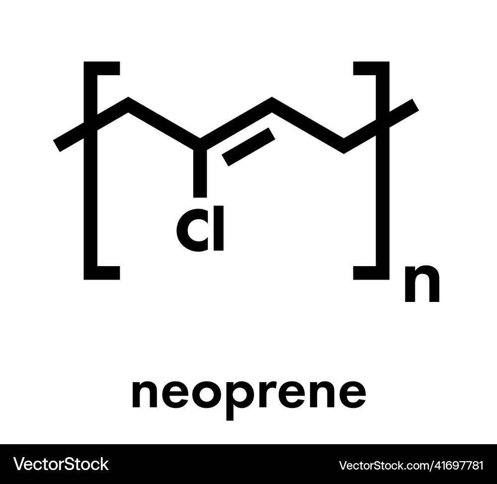Neoprene polychloroprene synthetic rubber Vector Image