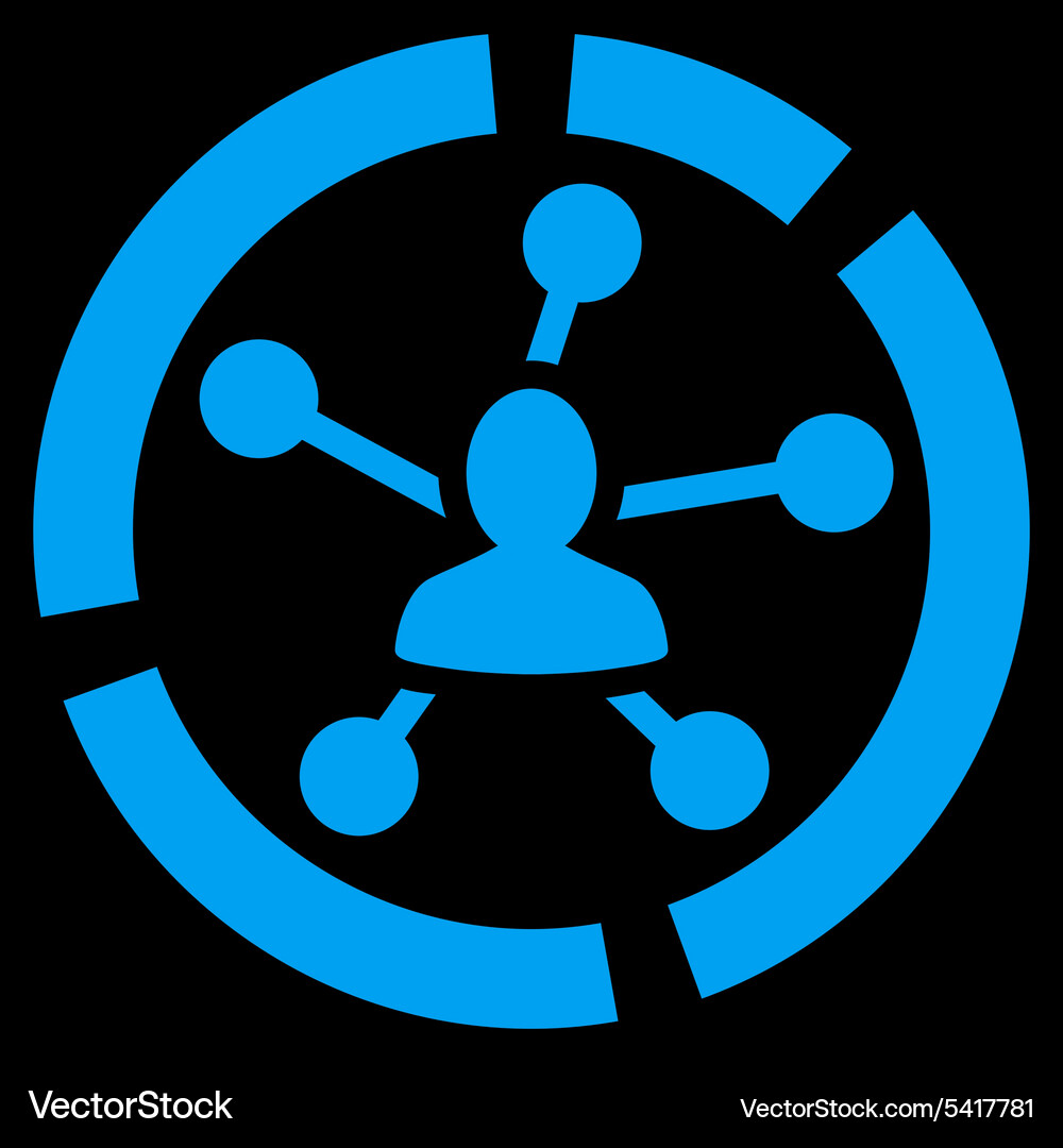 Relations diagram icon from business bicolor set Vector Image