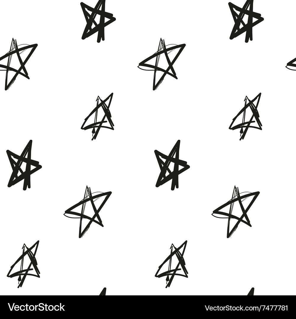 Stars painted imitation ink on a white Royalty Free Vector