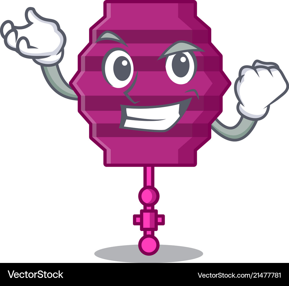 Successful paper lantern character cartoon Vector Image
