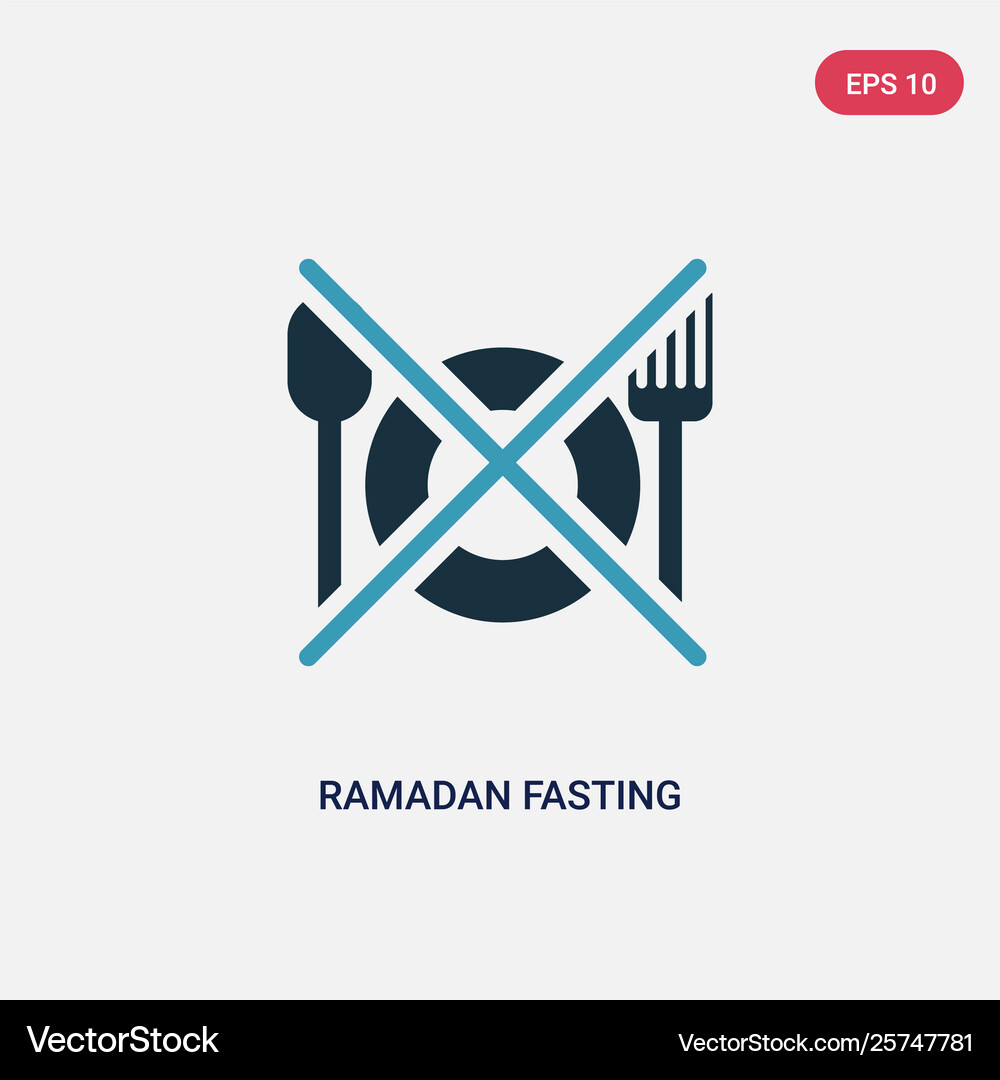 Two color ramadan fasting icon from religion-2 Vector Image