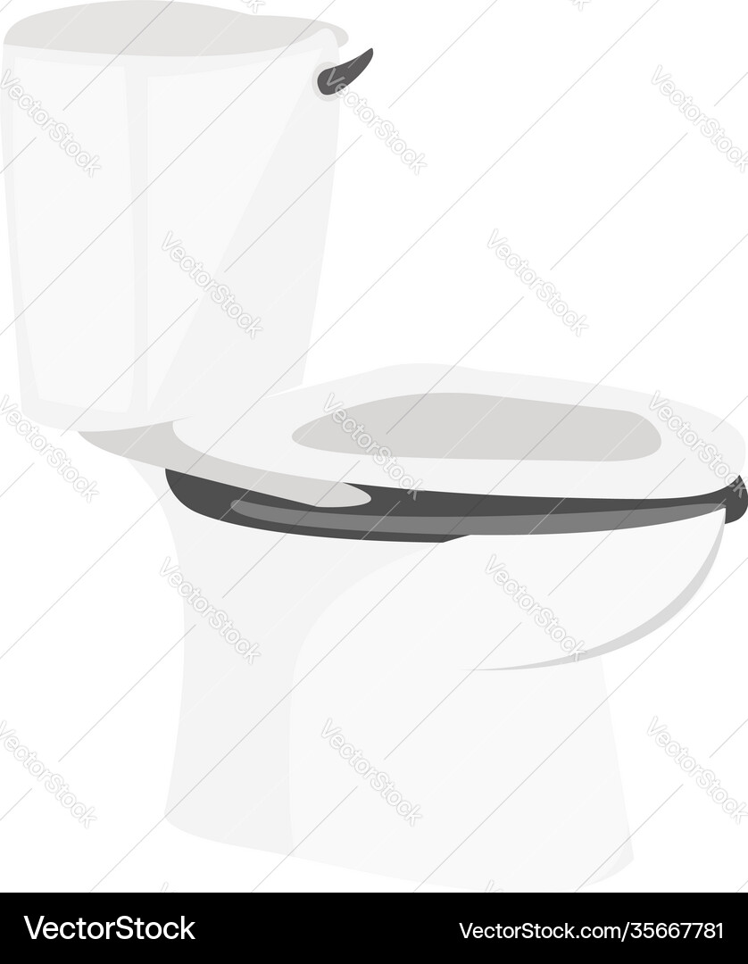 White toilet seat on background Royalty Free Vector Image