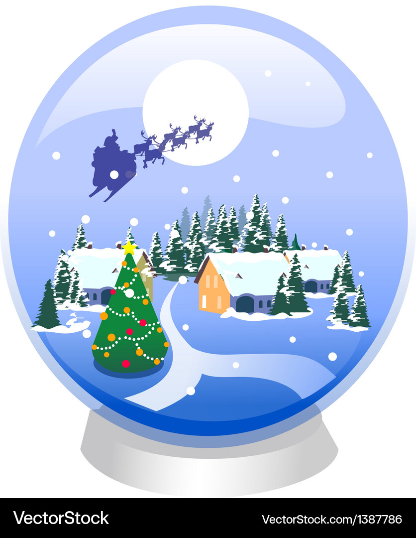 A view of snow ball Royalty Free Vector Image - VectorStock