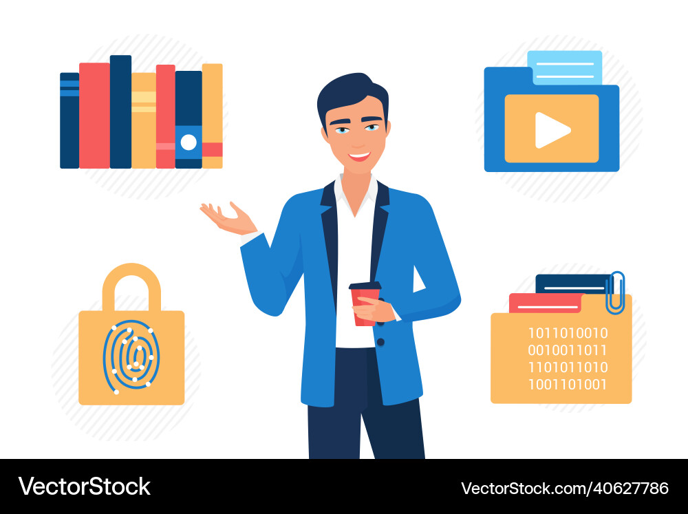Business accounting expert finance analysis Vector Image