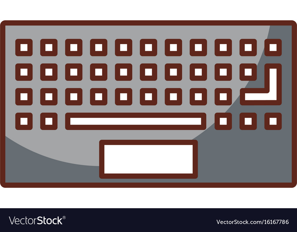 Computer keyboard isolated icon Royalty Free Vector Image