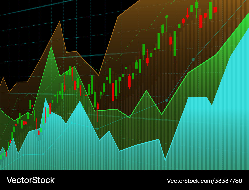 Financial stock market graph – Royalty-Free Vector | VectorStock