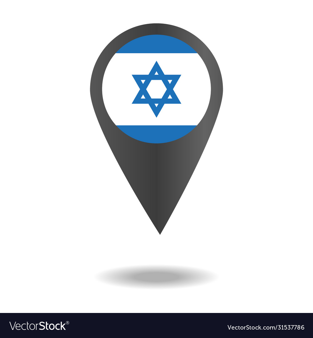 Flags set in shape map pointers or markers Vector Image