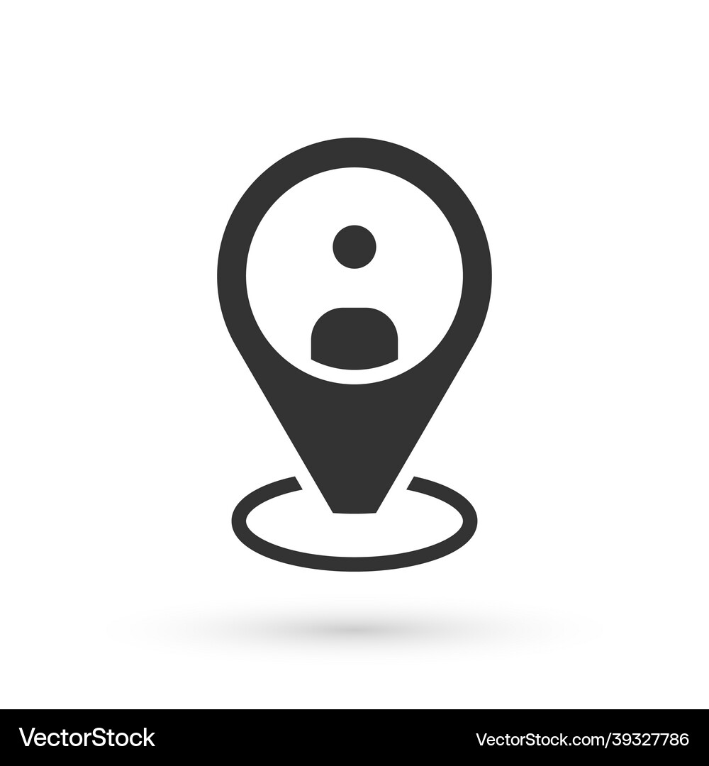 Grey taxi client icon isolated on white background