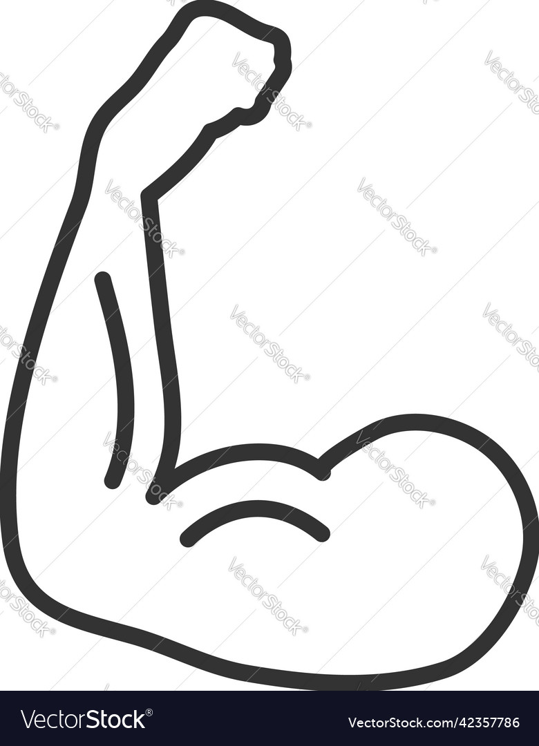 Icon of bicep Royalty Free Vector Image - VectorStock