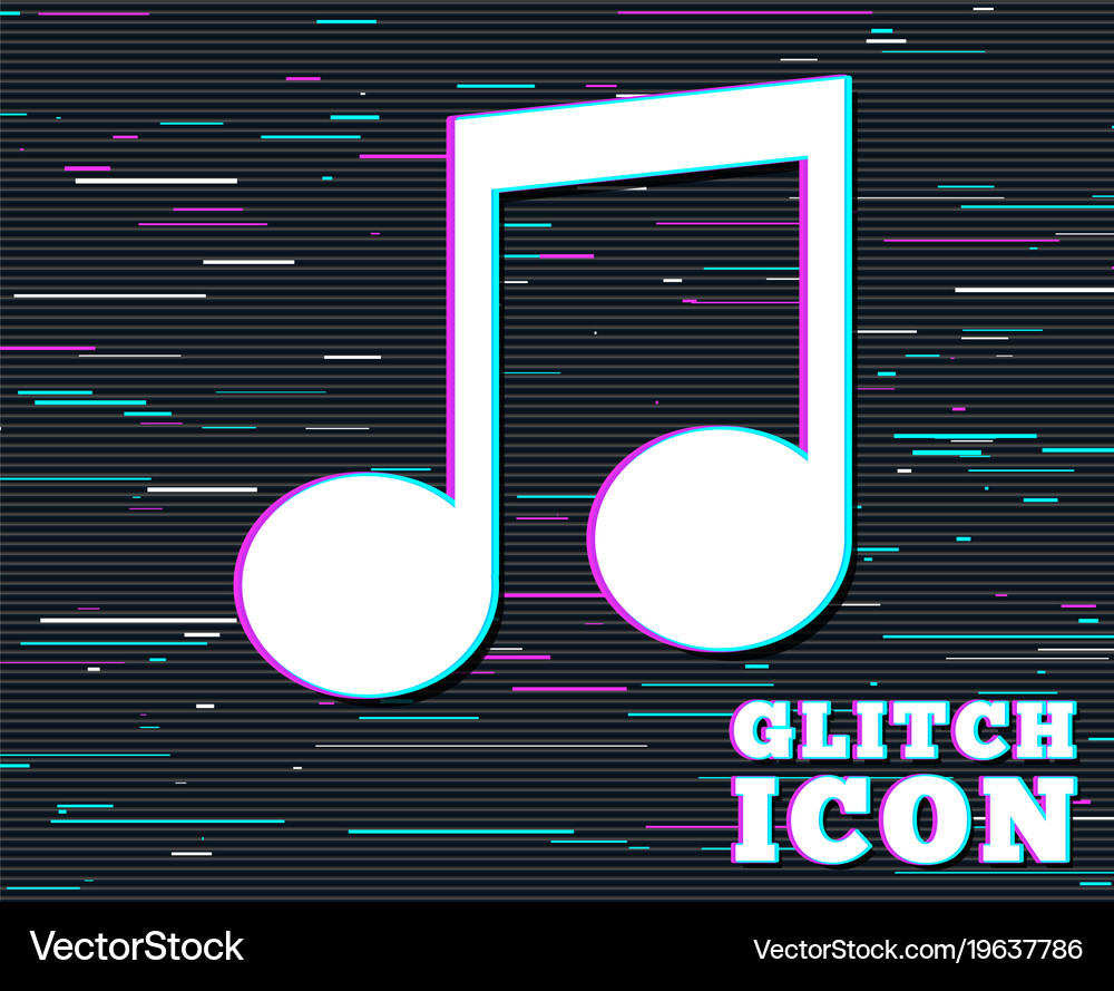 Music note sign icon musical symbol Royalty Free Vector