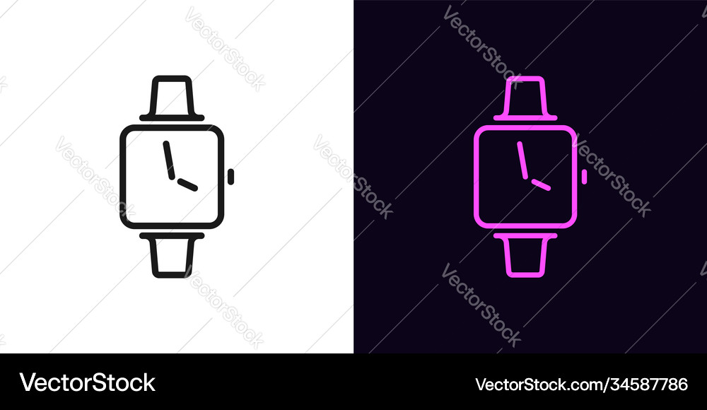 Outline smart watch icon linear smartwatch sign Vector Image