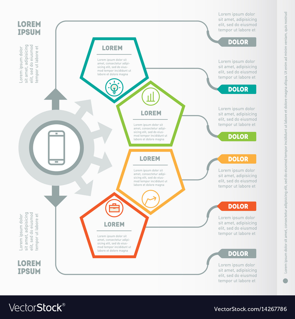 Process & Technology Steps Royalty Free Vector Image