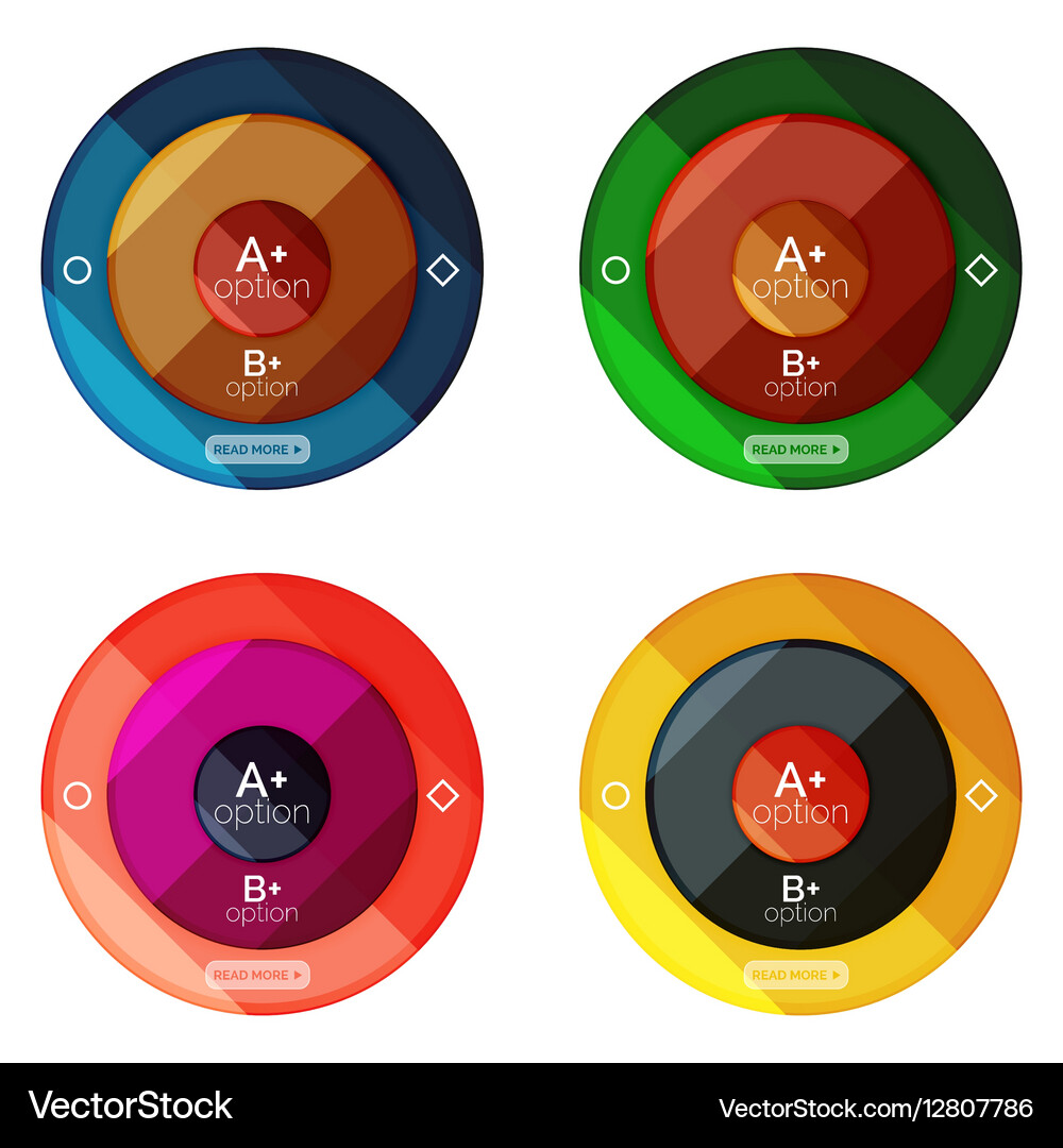Set of round option diagram template for your data