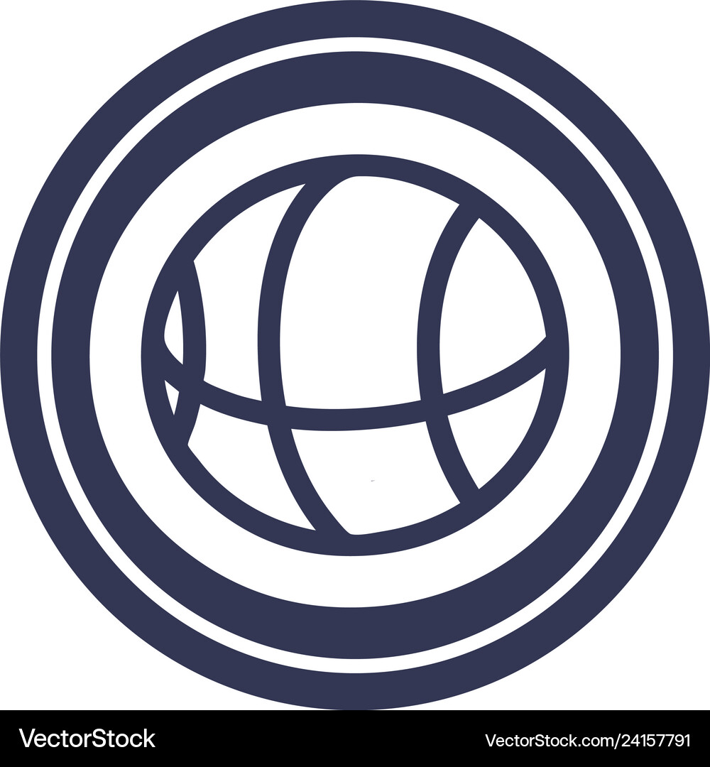 Basketball sports icon Royalty Free Vector Image