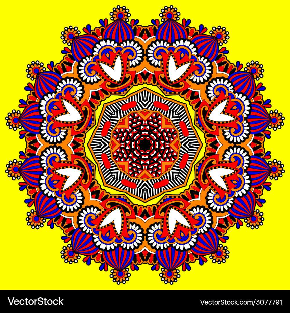 Circle ornament ornamental round lace Royalty Free Vector