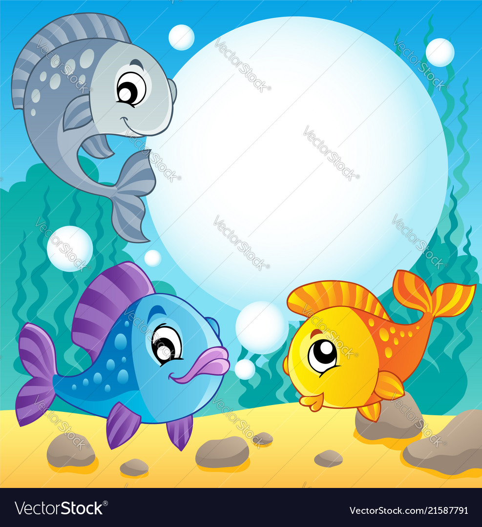 Fish theme image 2 Royalty Free Vector Image - VectorStock