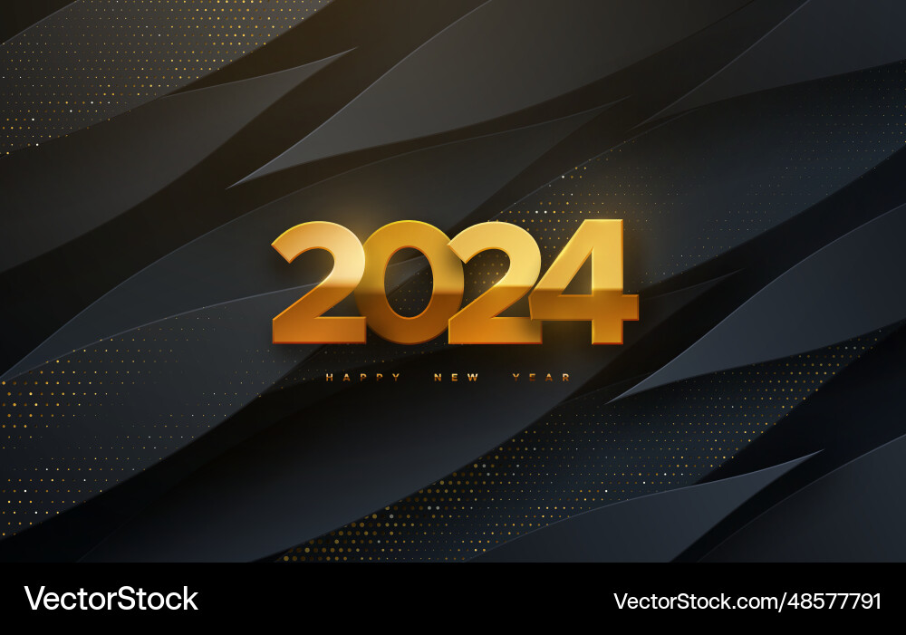 Happy new 2024 year holiday Royalty Free Vector Image