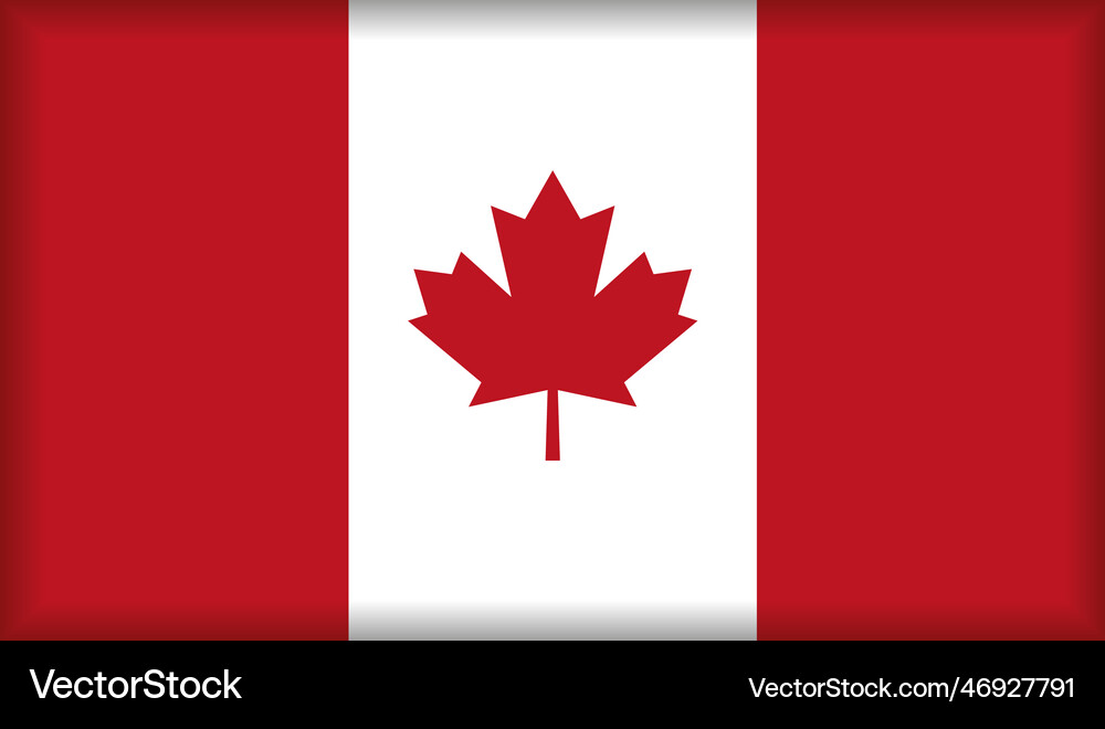 Isolated colored flag of canada Royalty Free Vector Image