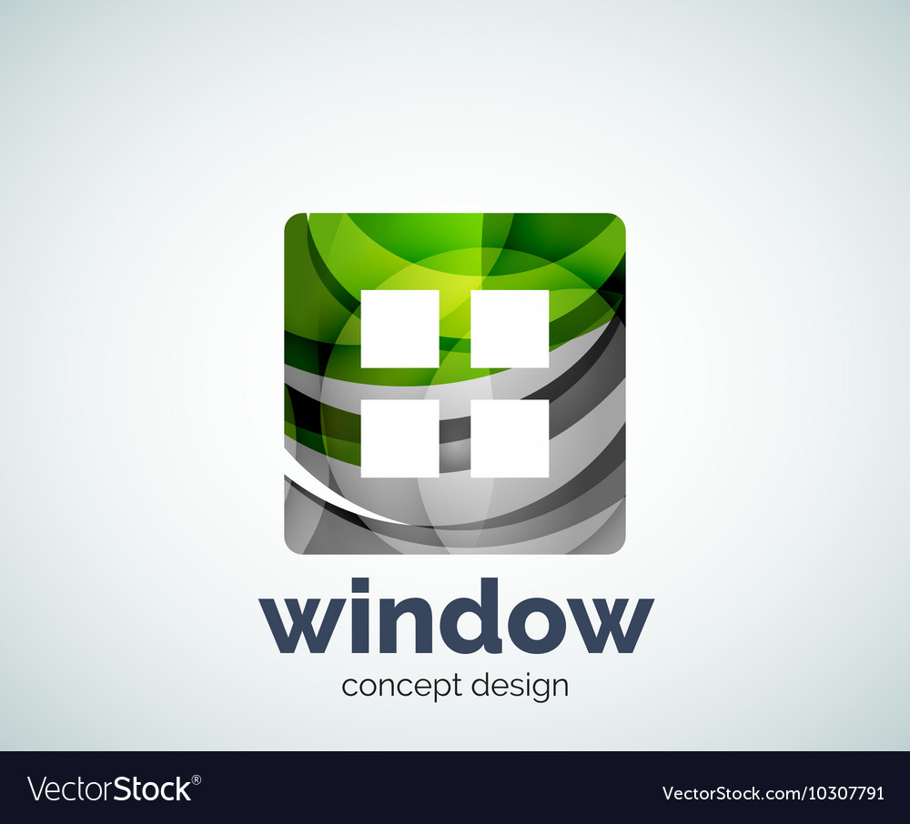 Window logo template Royalty Free Vector Image