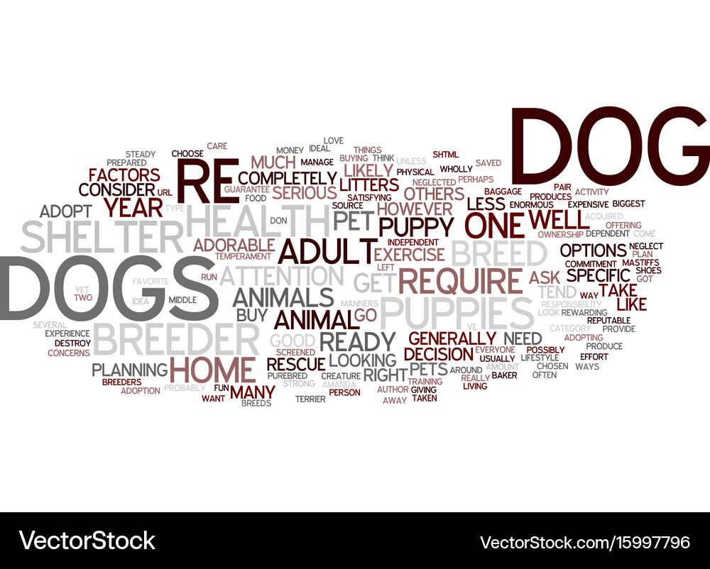 Are you ready for a dog text background word Vector Image