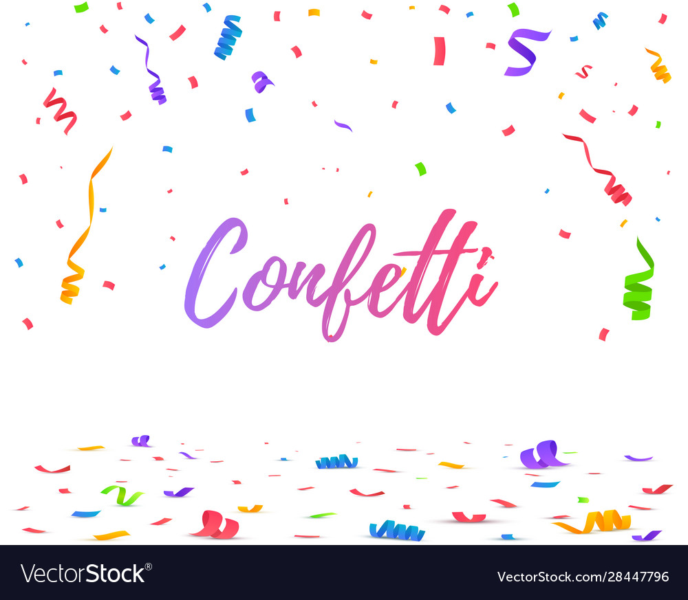 Confetti background Royalty Free Vector Image - VectorStock