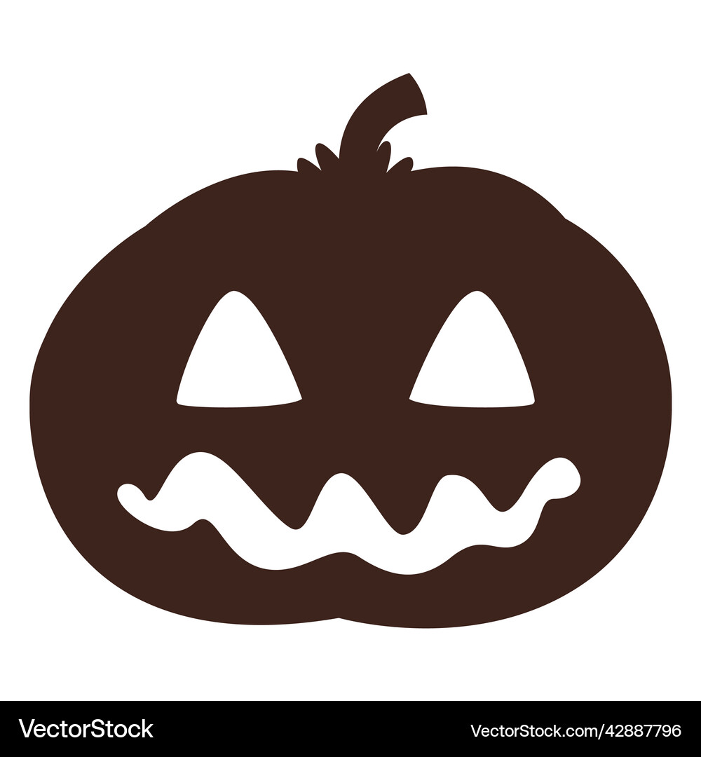 Halloween pumpkin mask silhouette high quality Vector Image