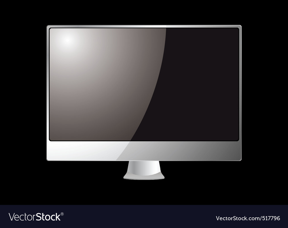 Modern computer monitor Royalty Free Vector Image