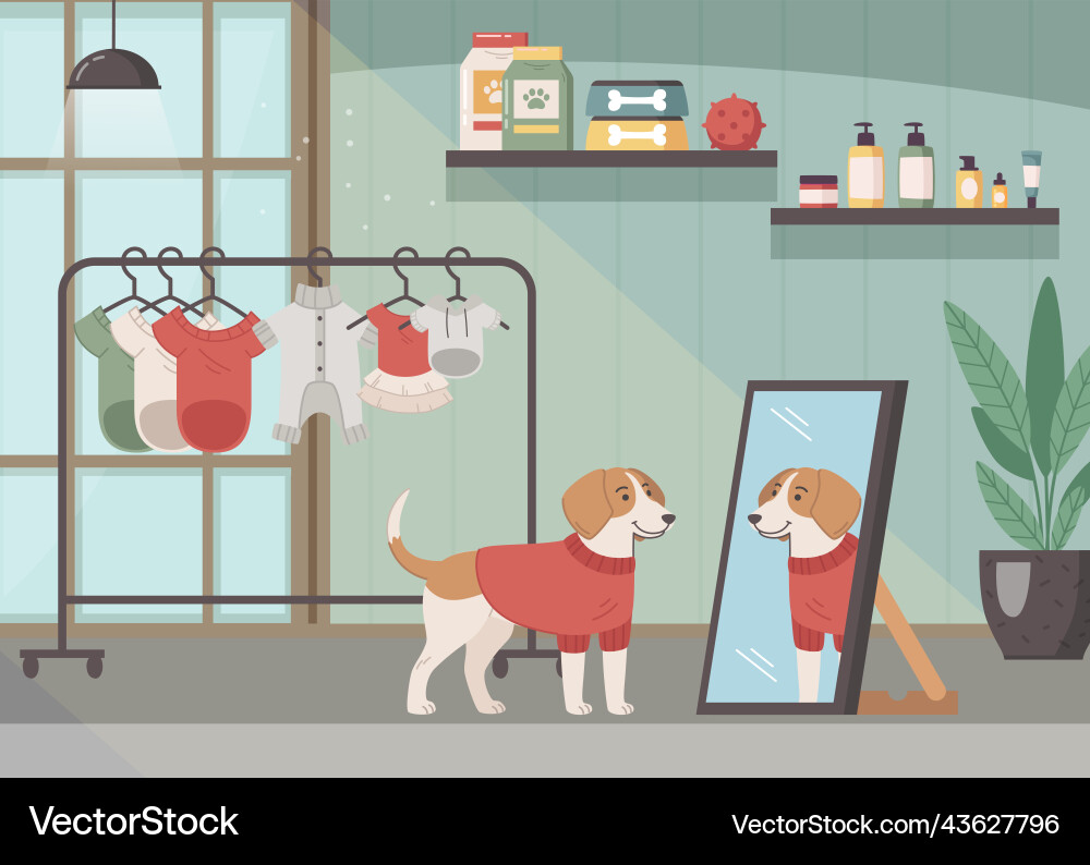 Pet shop cartoon background Royalty Free Vector Image