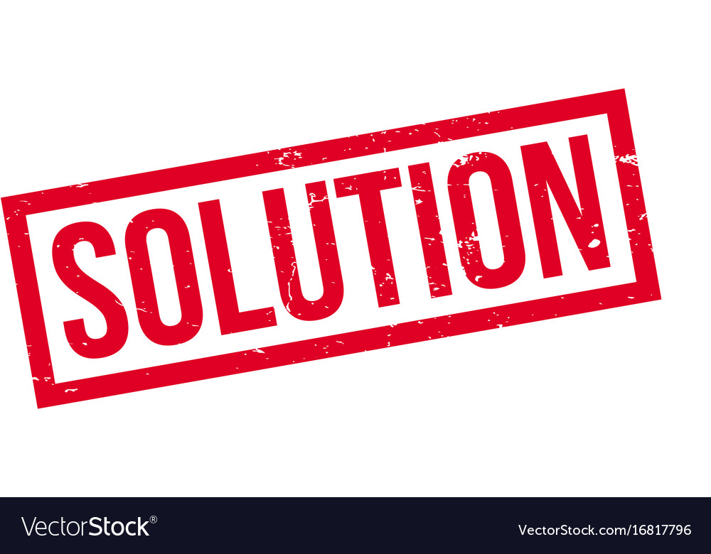 Solution rubber stamp Royalty Free Vector Image
