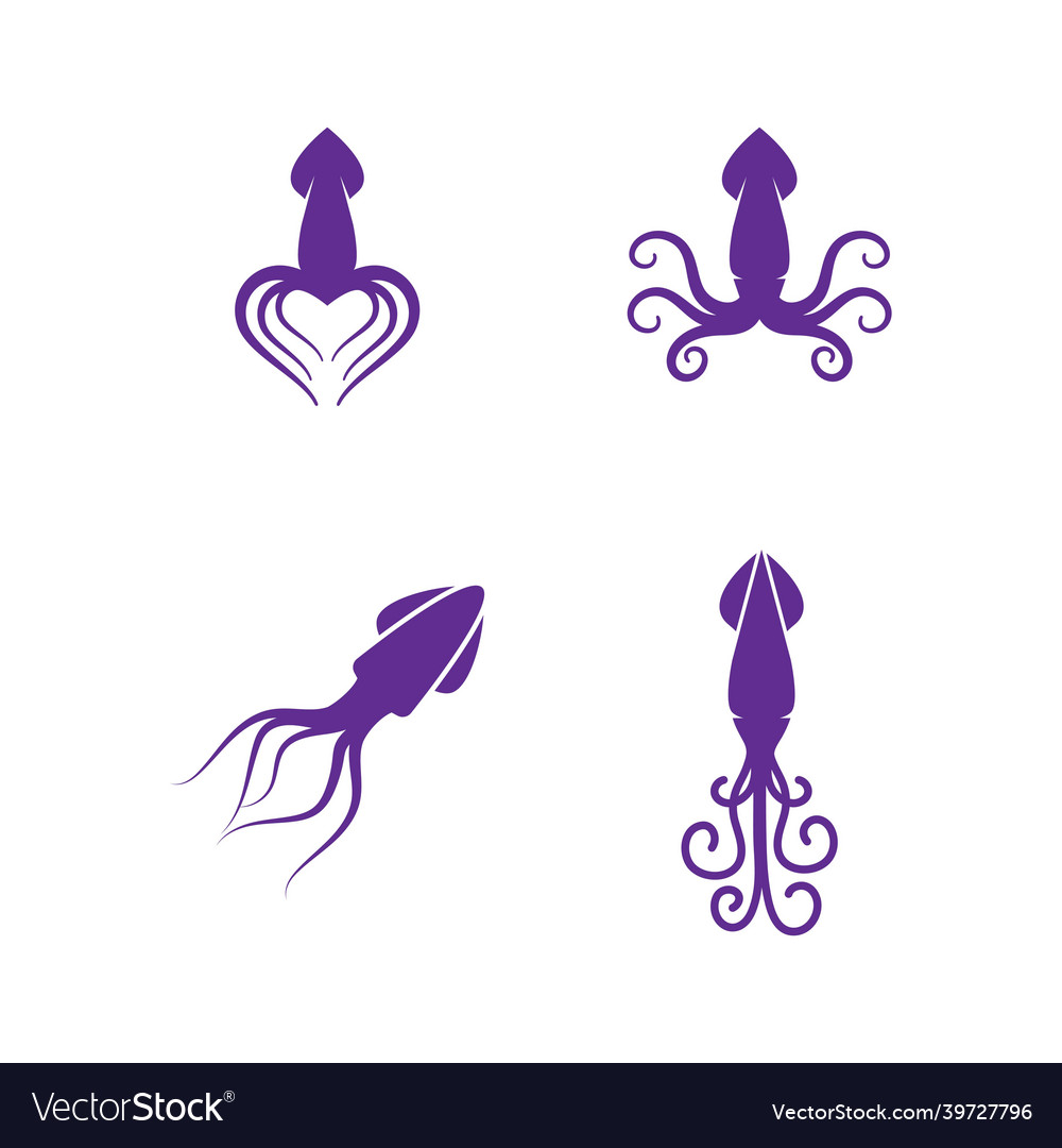 Squid fish Royalty Free Vector Image - VectorStock