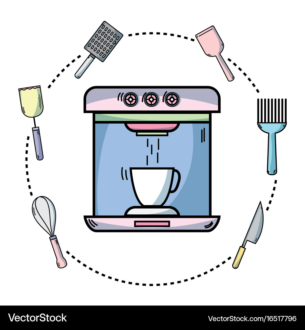 Technology machines to used in the kitchen Vector Image
