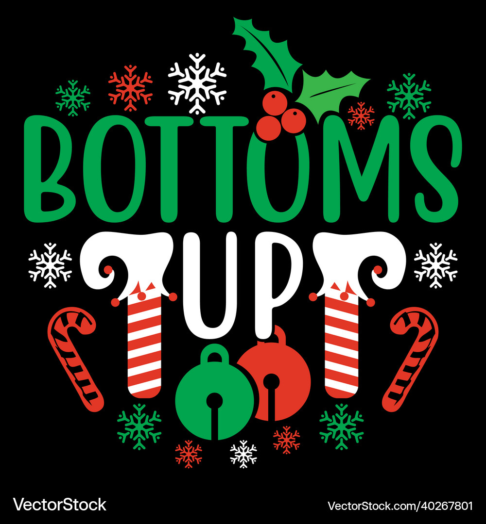 Bottoms up christmas ornament Royalty Free Vector Image