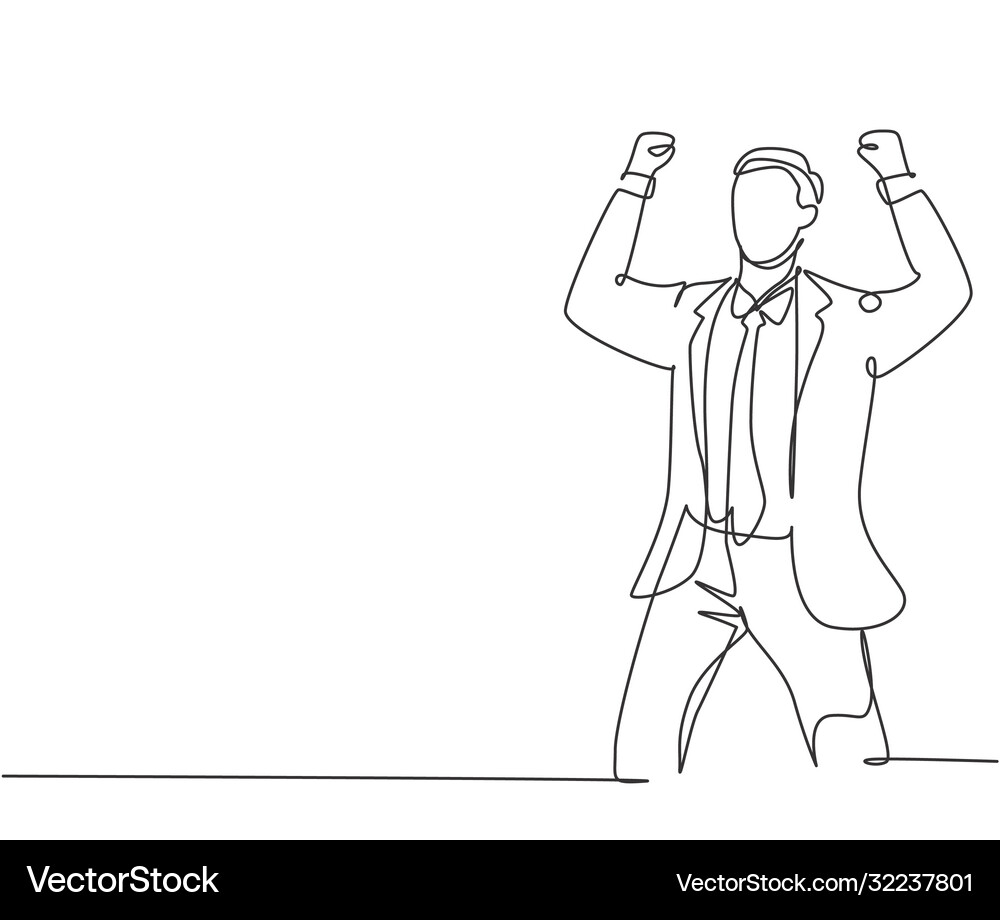 Business funding concept one single line drawing Vector Image