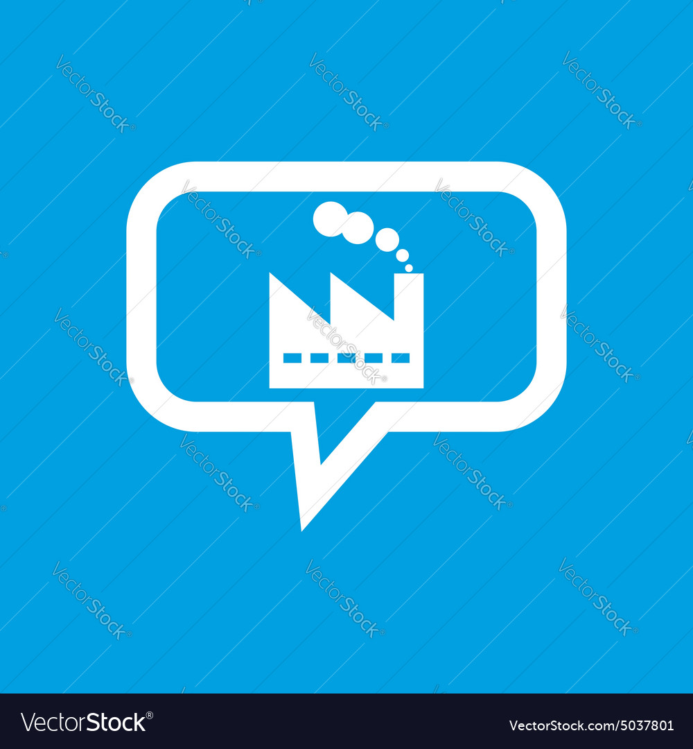 Factory message icon Royalty Free Vector Image