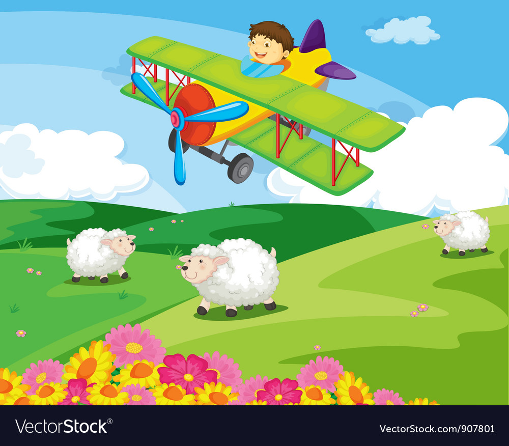Flying boy Royalty Free Vector Image - VectorStock