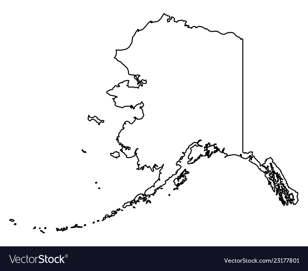 Map alaska Royalty Free Vector Image - VectorStock