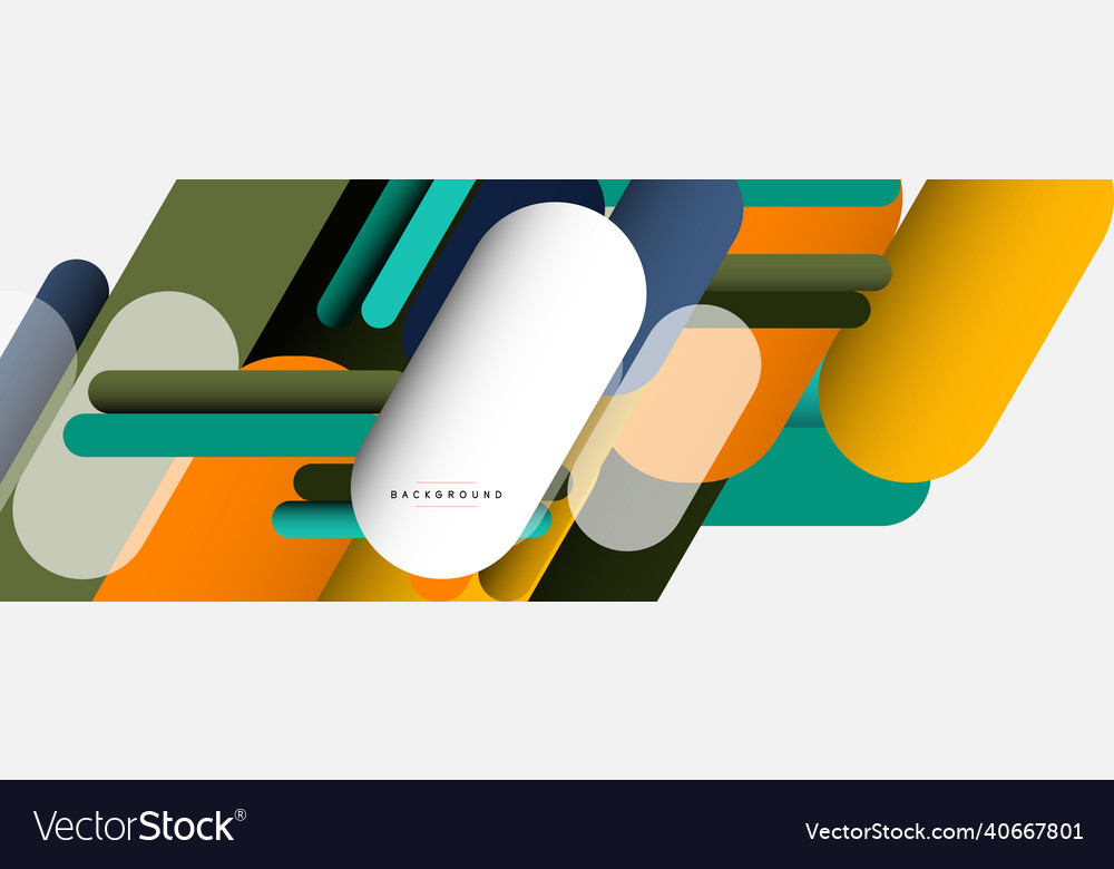 Overlapping round shapes and lines background Vector Image