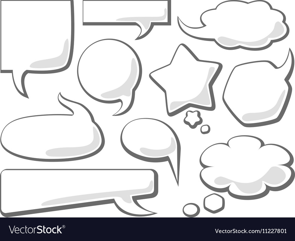 Speech and thought bubbles Royalty Free Vector Image