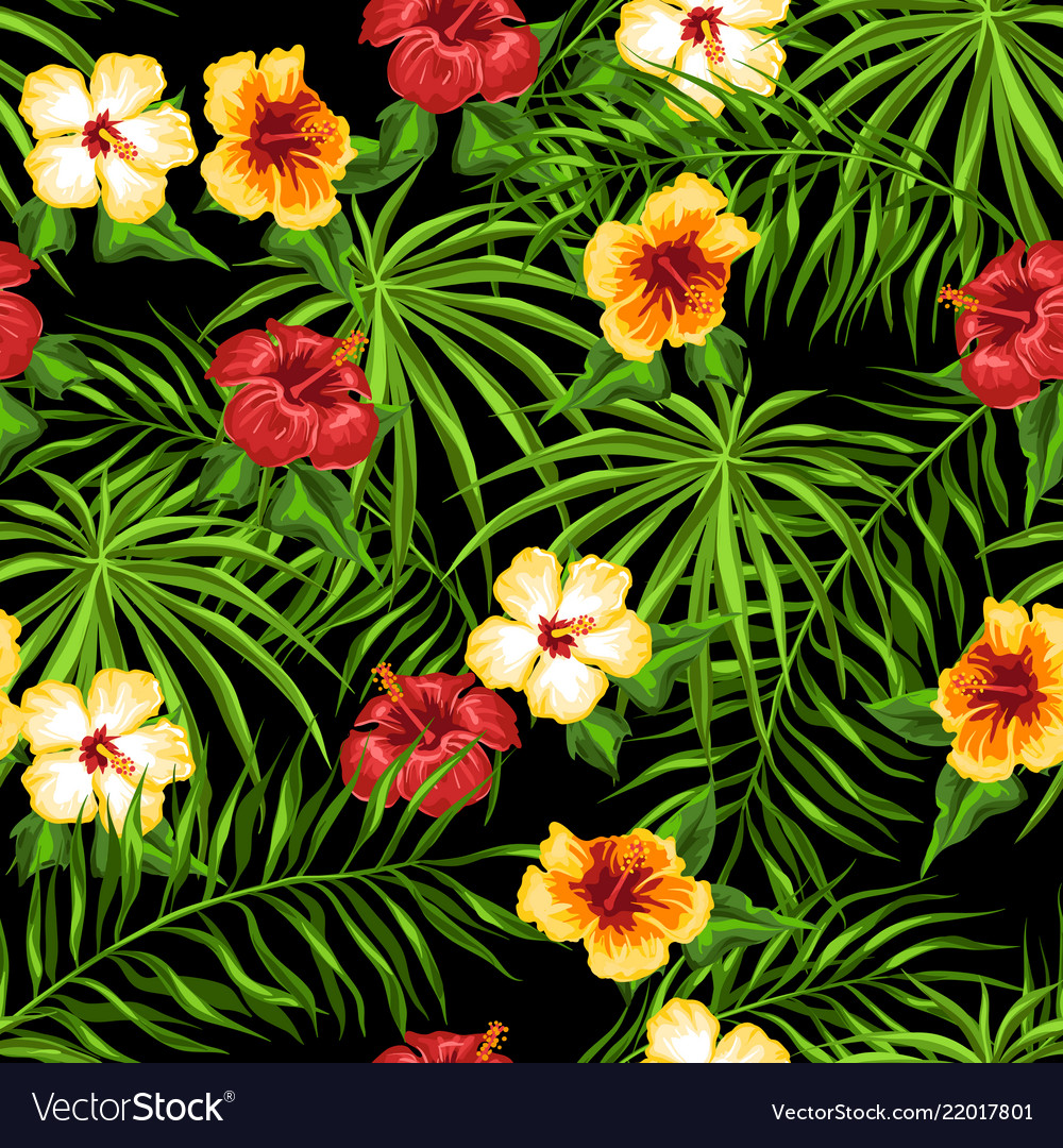 Tropical seamless pattern Royalty Free Vector Image