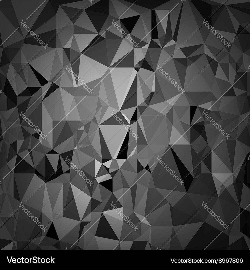 Abstract digital polygonal grey background Vector Image
