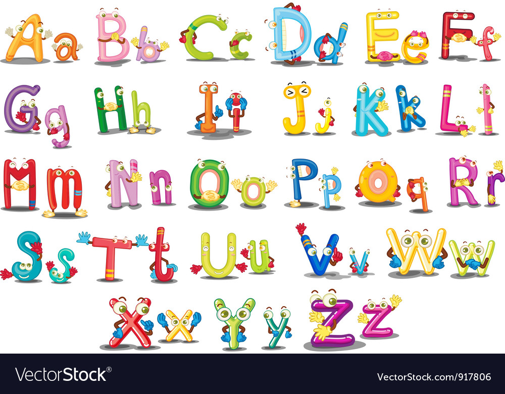 Alphabet Characters Royalty Free Vector Image VectorStock