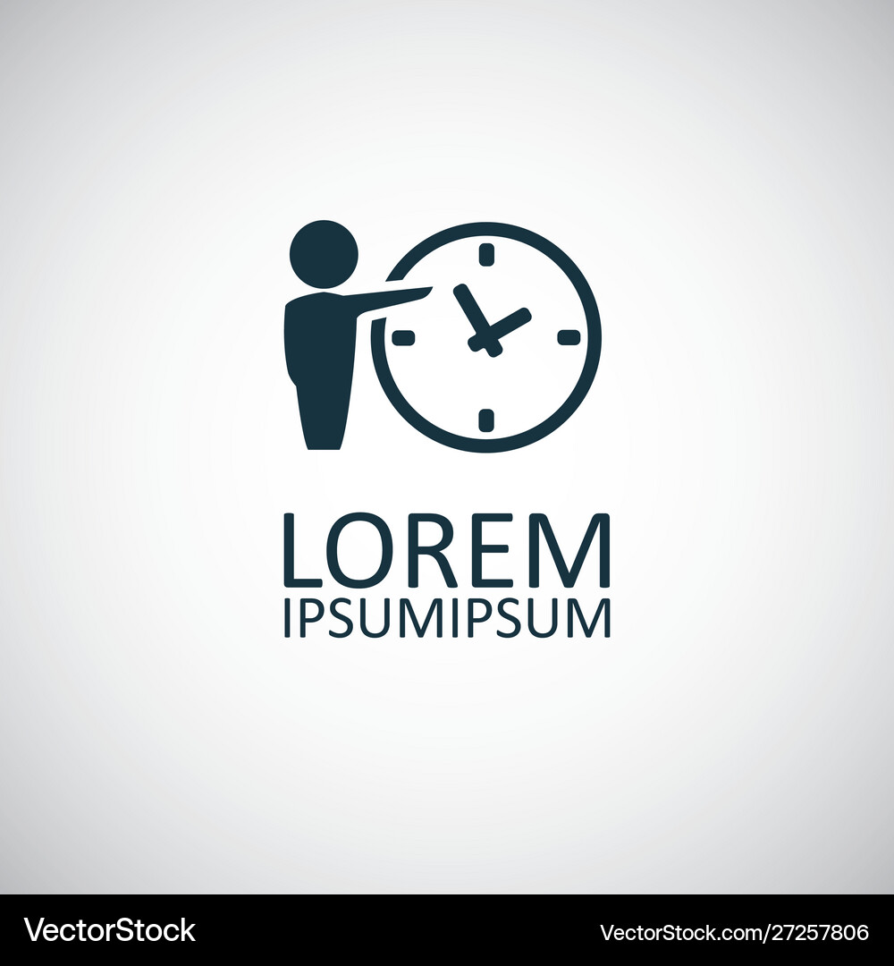 Businessman time watch icon for web and ui Vector Image