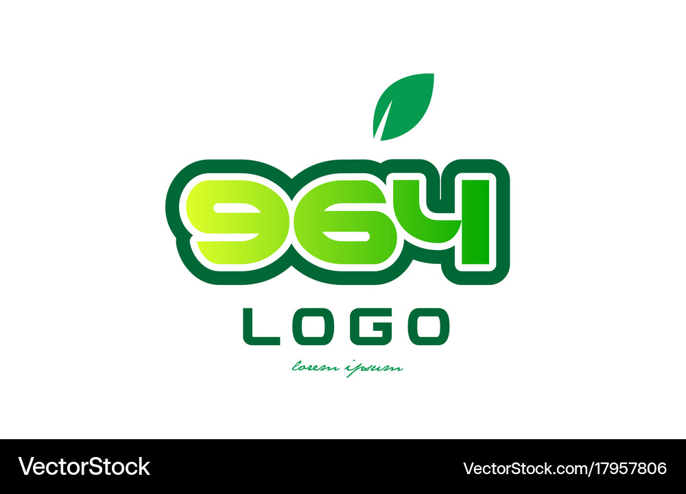 Number 964 numeral digit logo icon design Vector Image