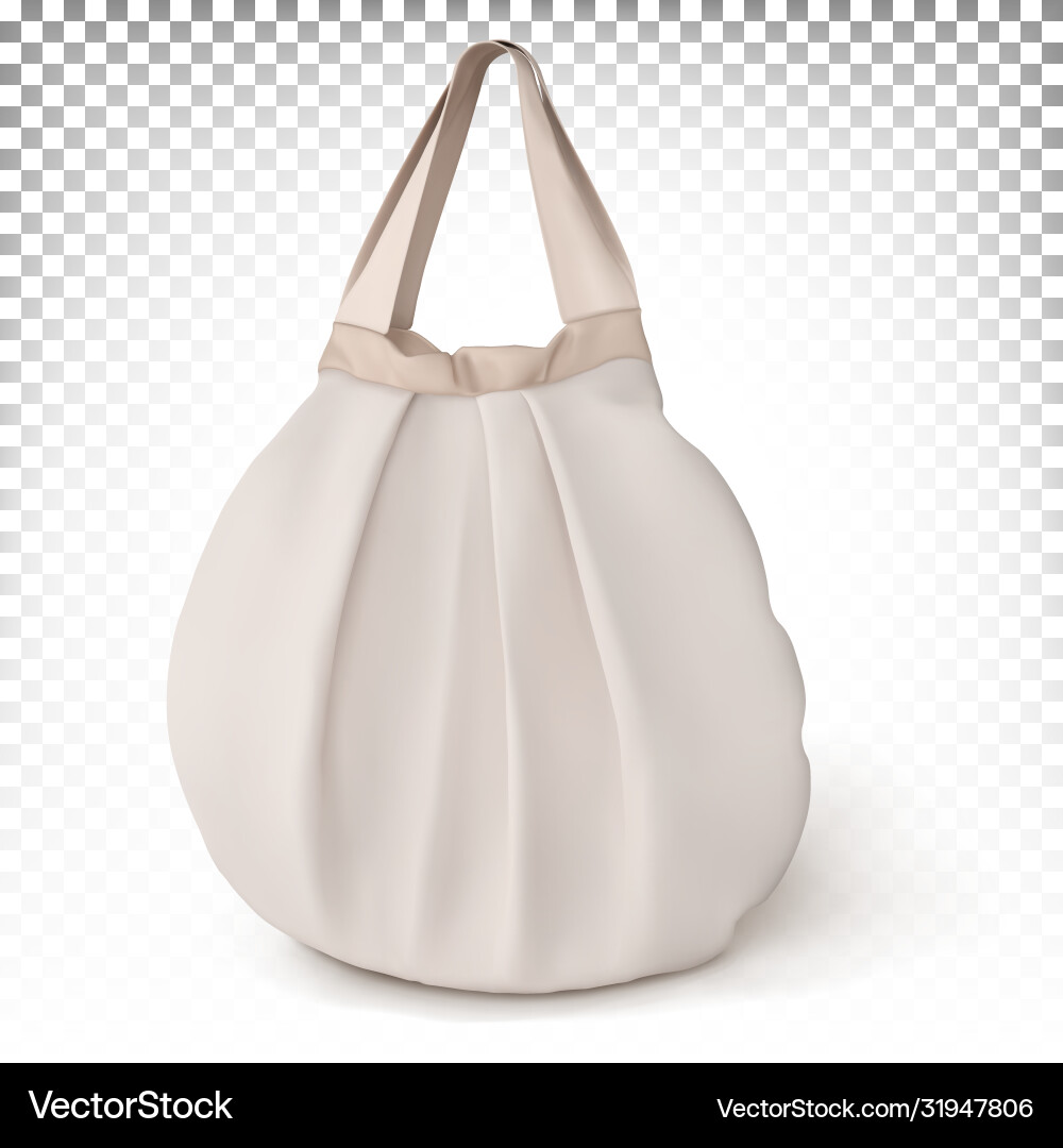 Realistic womens round bag with short handles Vector Image