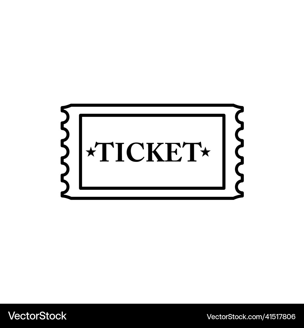 Tickets line icon for web mobile and infographics Vector Image